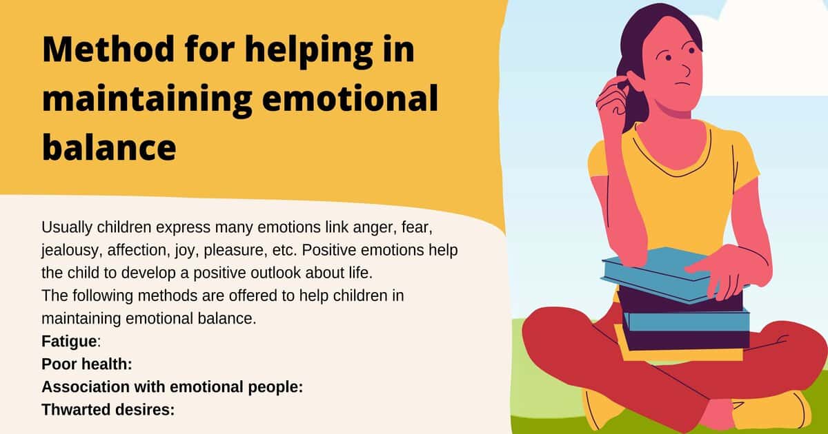 Method for helping in maintaining emotional balance | B.Ed Notes ...
