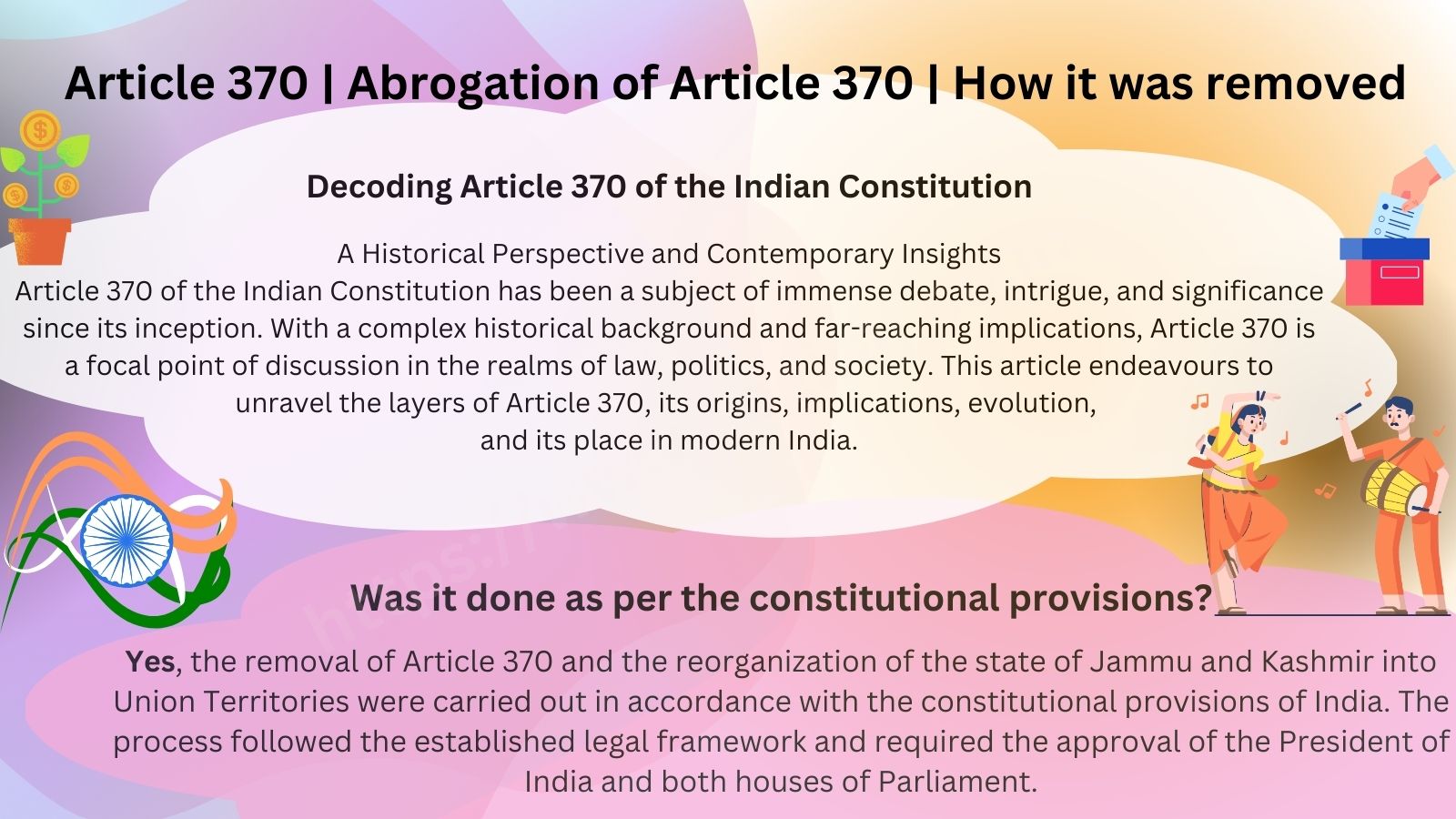 Article 370 | Abrogation of Article 370 | How it was removed