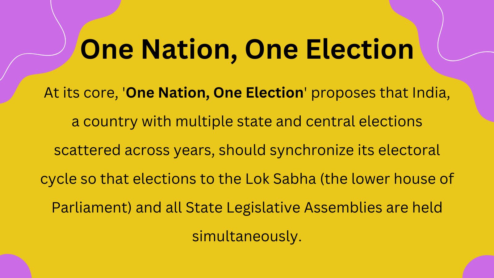 One Nation One Election One Nation One Election