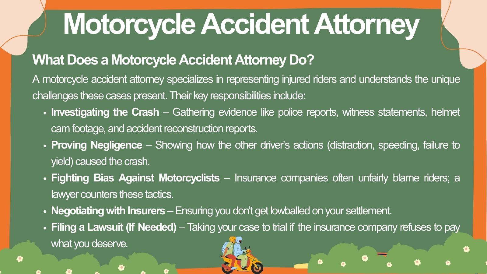 Motorcycle accident attorney | Specialized motorcycle accident attorney